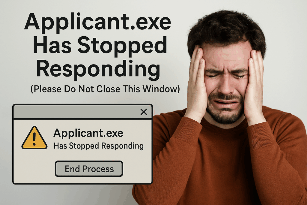Applicant.exe Has Stopped Responding (Please Do Not Close This Window ...